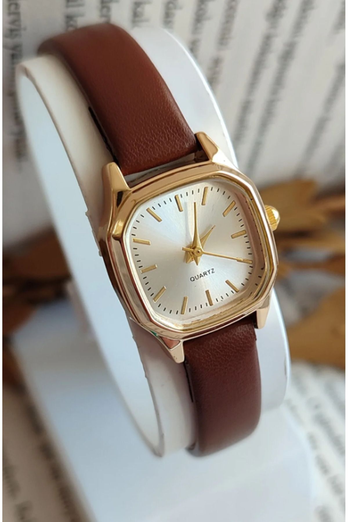 SHOPAPERAL Kadın Vintage Minimal Kahverengi Kol Saati Yeni Moda ...