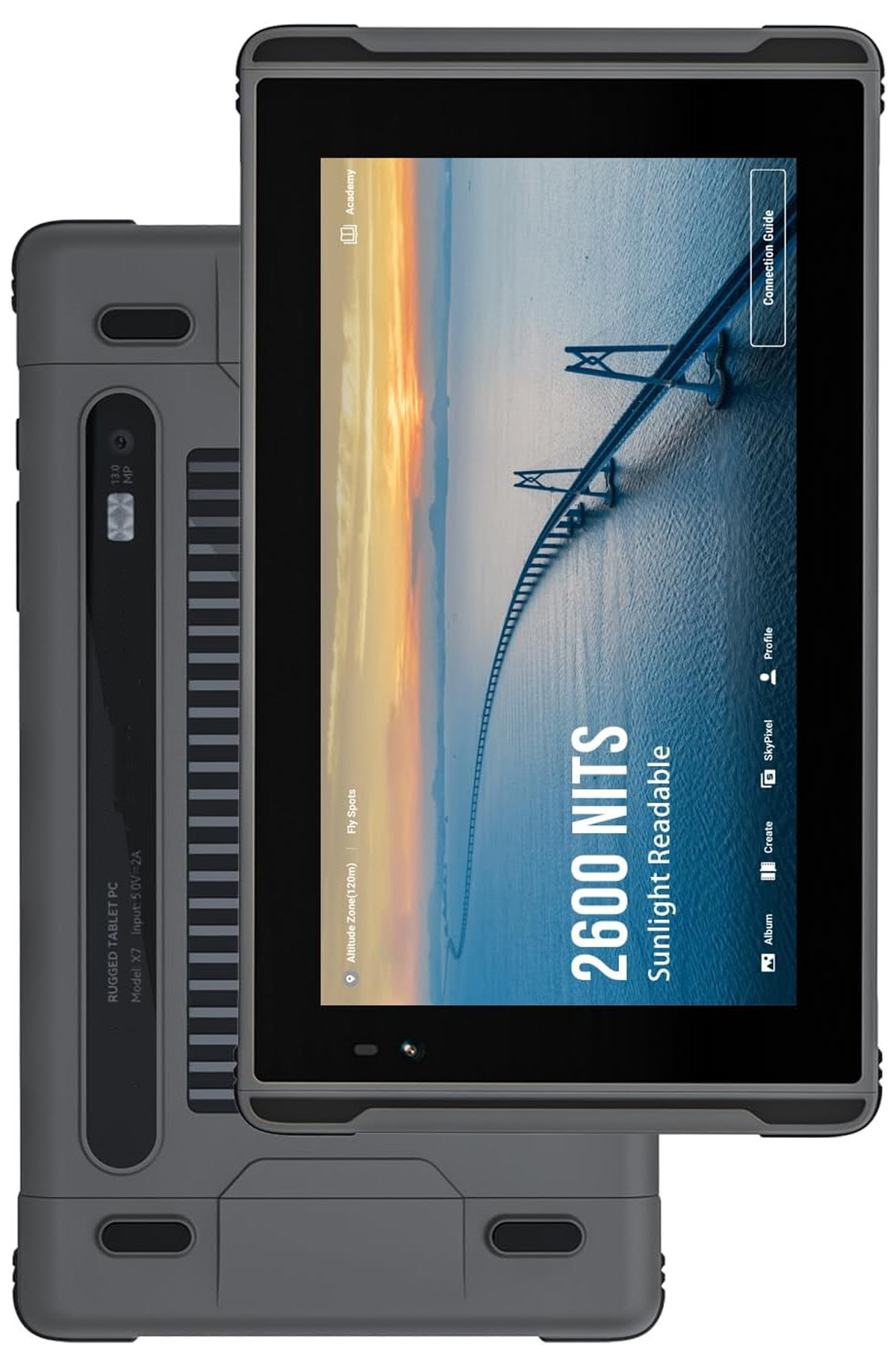 WORKMATE X7 2600NITs İnanılmaz Parlak Ekranlı 7" Endüstriyel Android ...