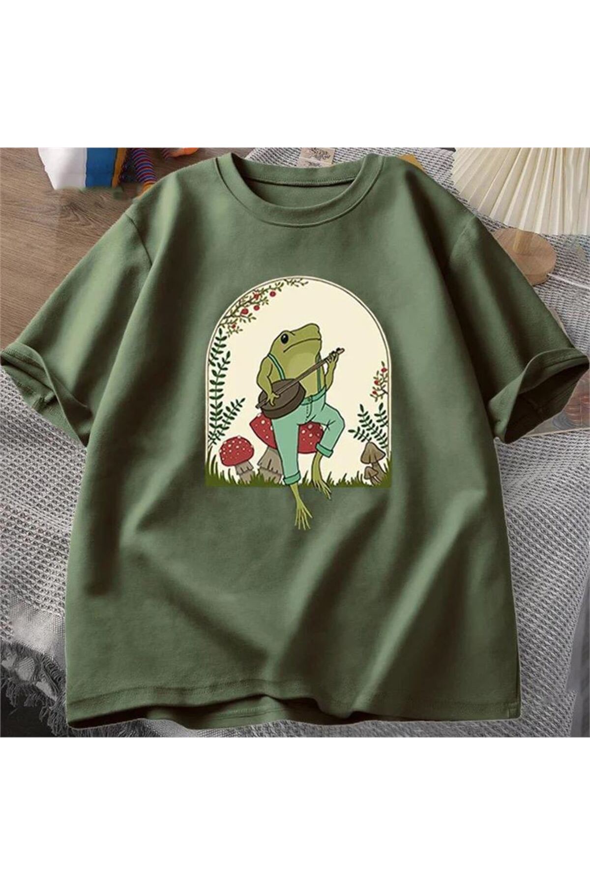 Karakedi Guitar Frog Haki Unisex Kısa Kollu Tshirt Fiyatı, Yorumları ...