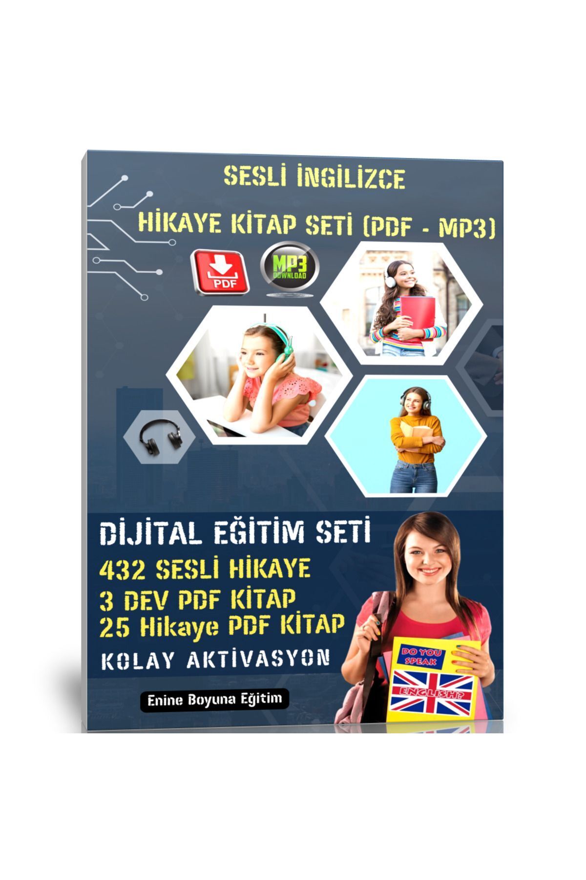 Enine Boyuna Eğitim İngilizce Hikâye Sesli Kitap Seti (PDF-MP3-Audio) - Fiyatı, Yorumları