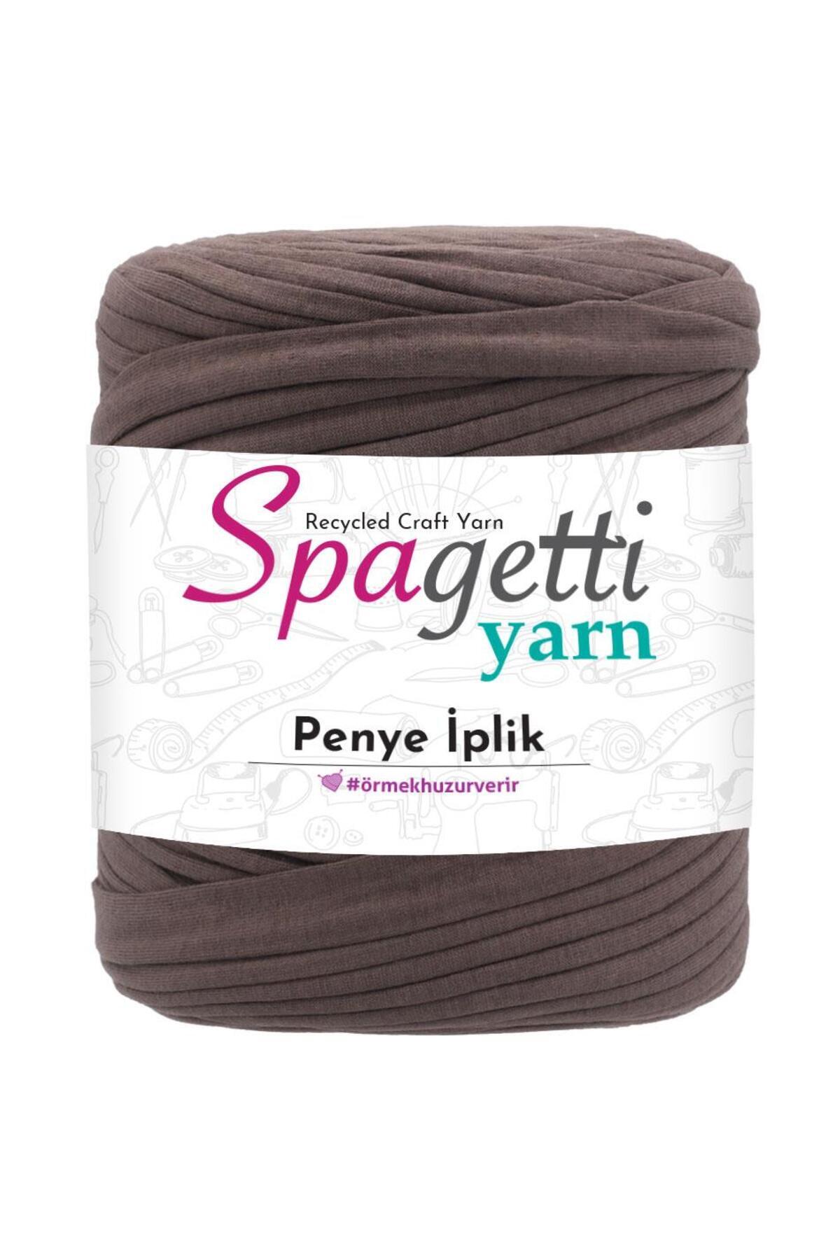 Spagettiyarn Penye İp Miskli Kahve El Örgü İpliği - Fiyatı, Yorumları