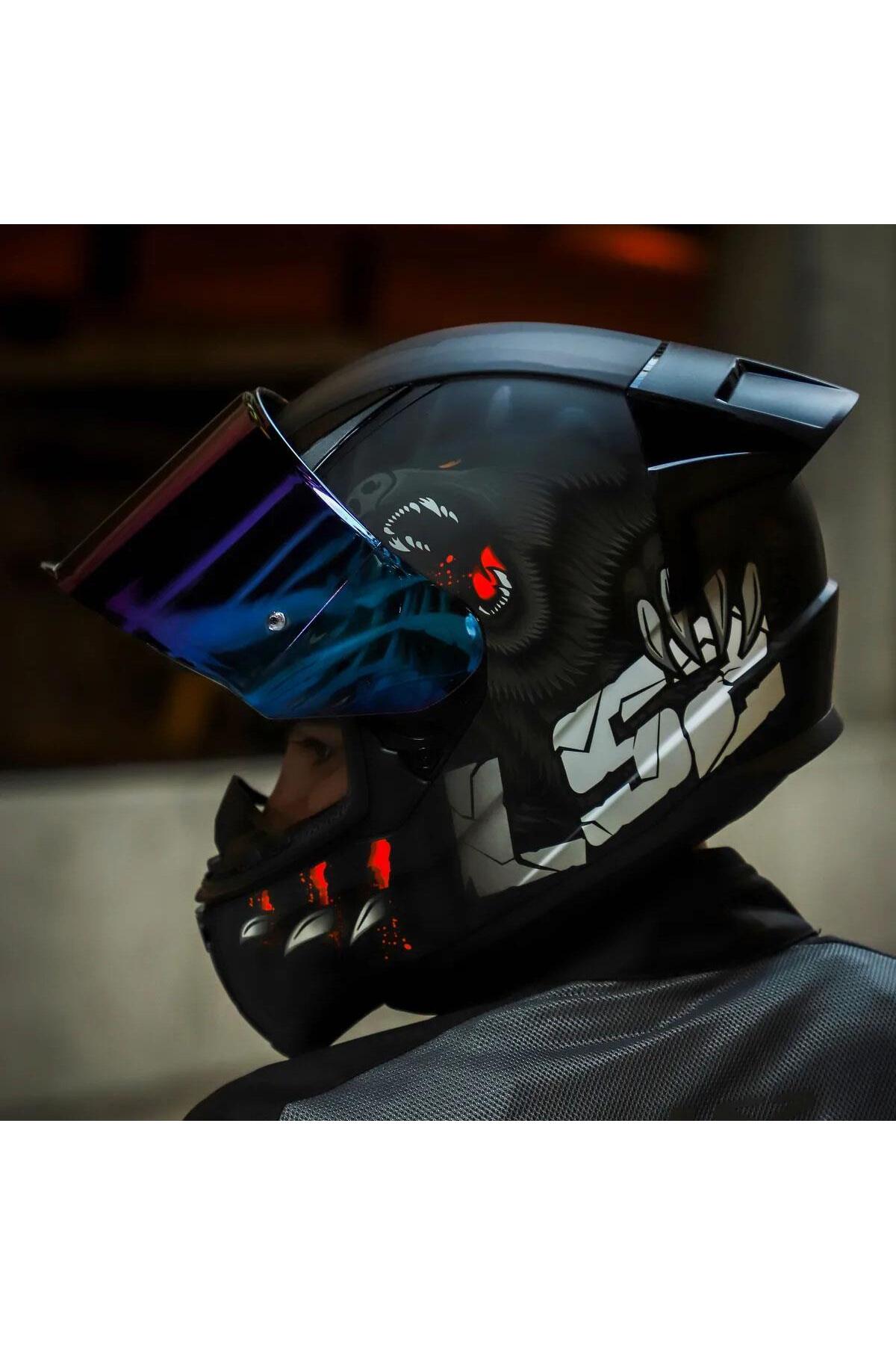 LS2 Rapid 2 Clawn Race Full Face Motosiklet Kaskı Yarış Spoiler Şeffaf ...