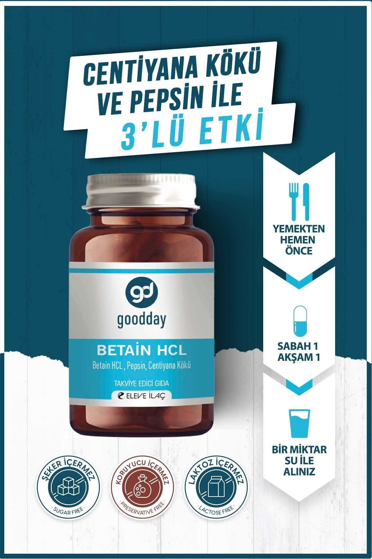 goodday Betain Hcl Pepsin 60 Kapsül Besin Takviyesi Fiyatı, Yorumları - Trendyol