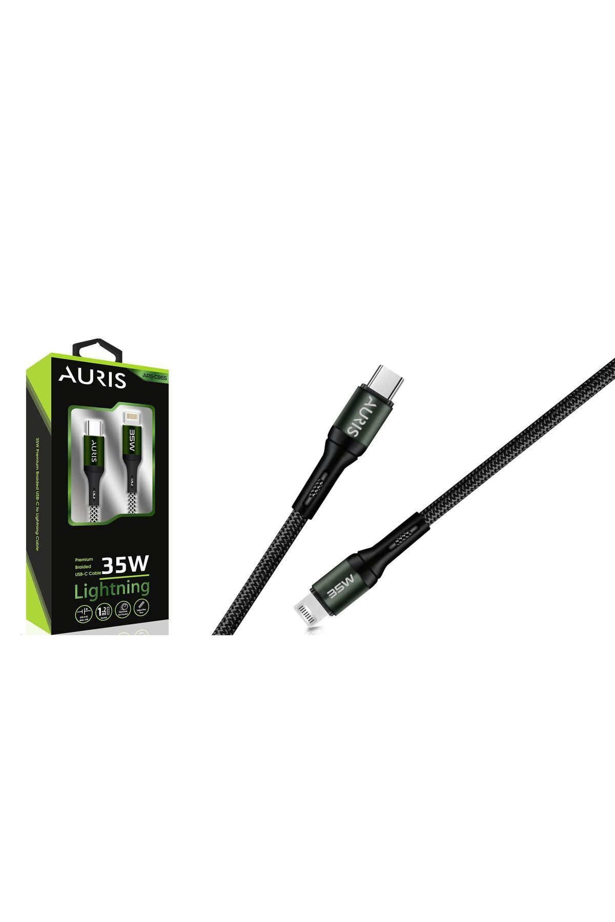 Auris Şarj Kablosu 35W Usb-C Lightning Braided Fiyatı, Yorumları - Trendyol