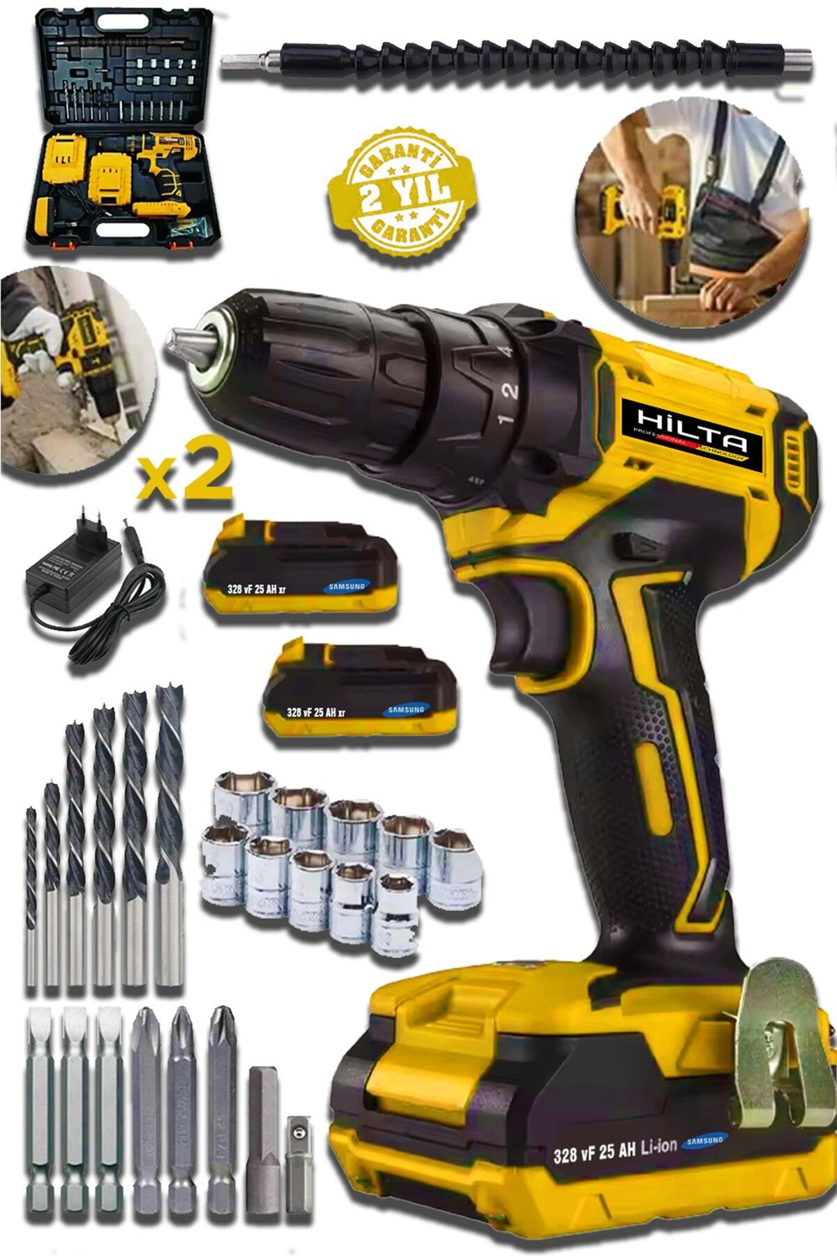 Hilta Power Alman Coper328 Vf 25 Amp Çift Çelik Şanzıman Şarjlı Çift ...
