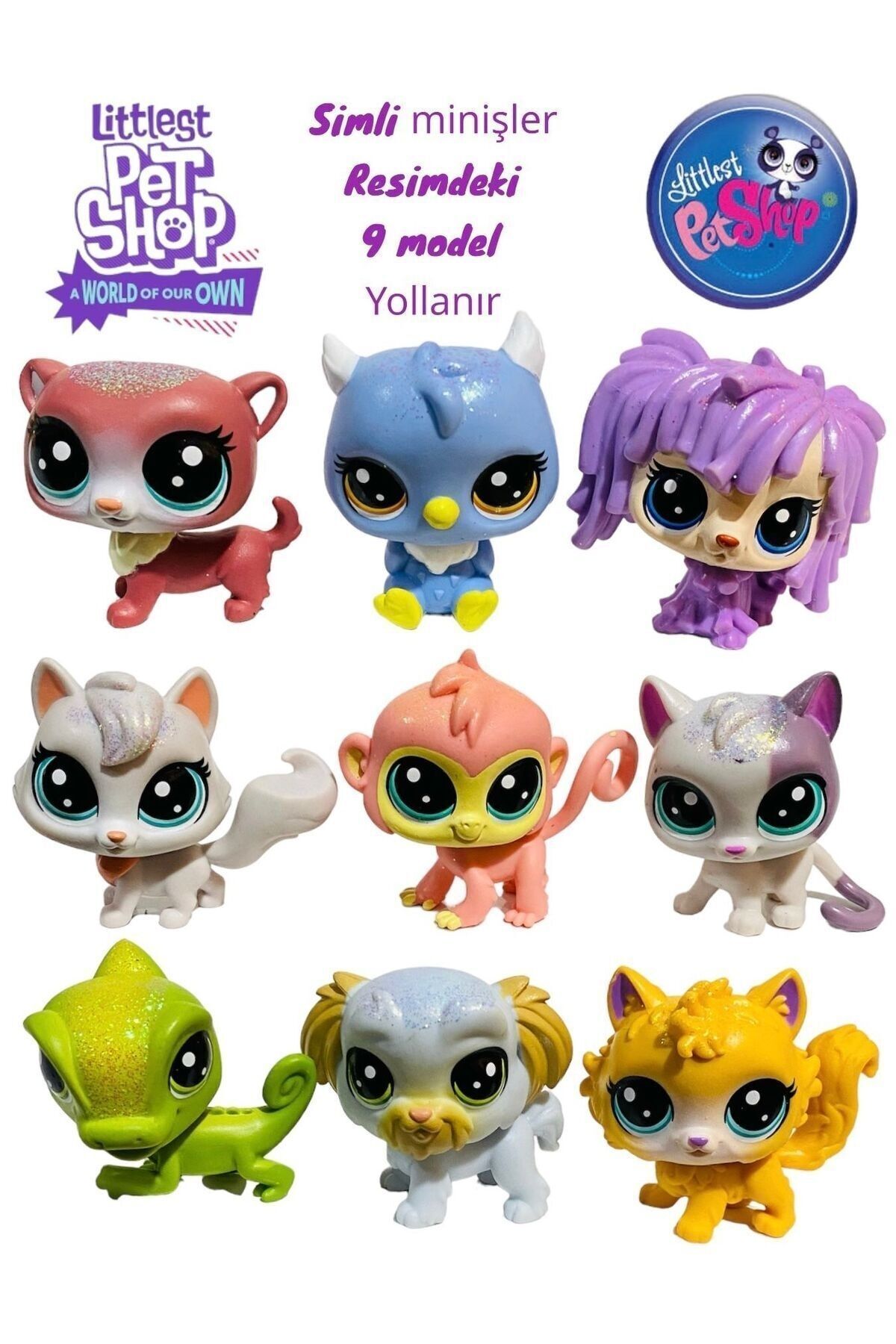Littlest Pet Shop minişler nadir çıkan simli modeller orijinal lps ...