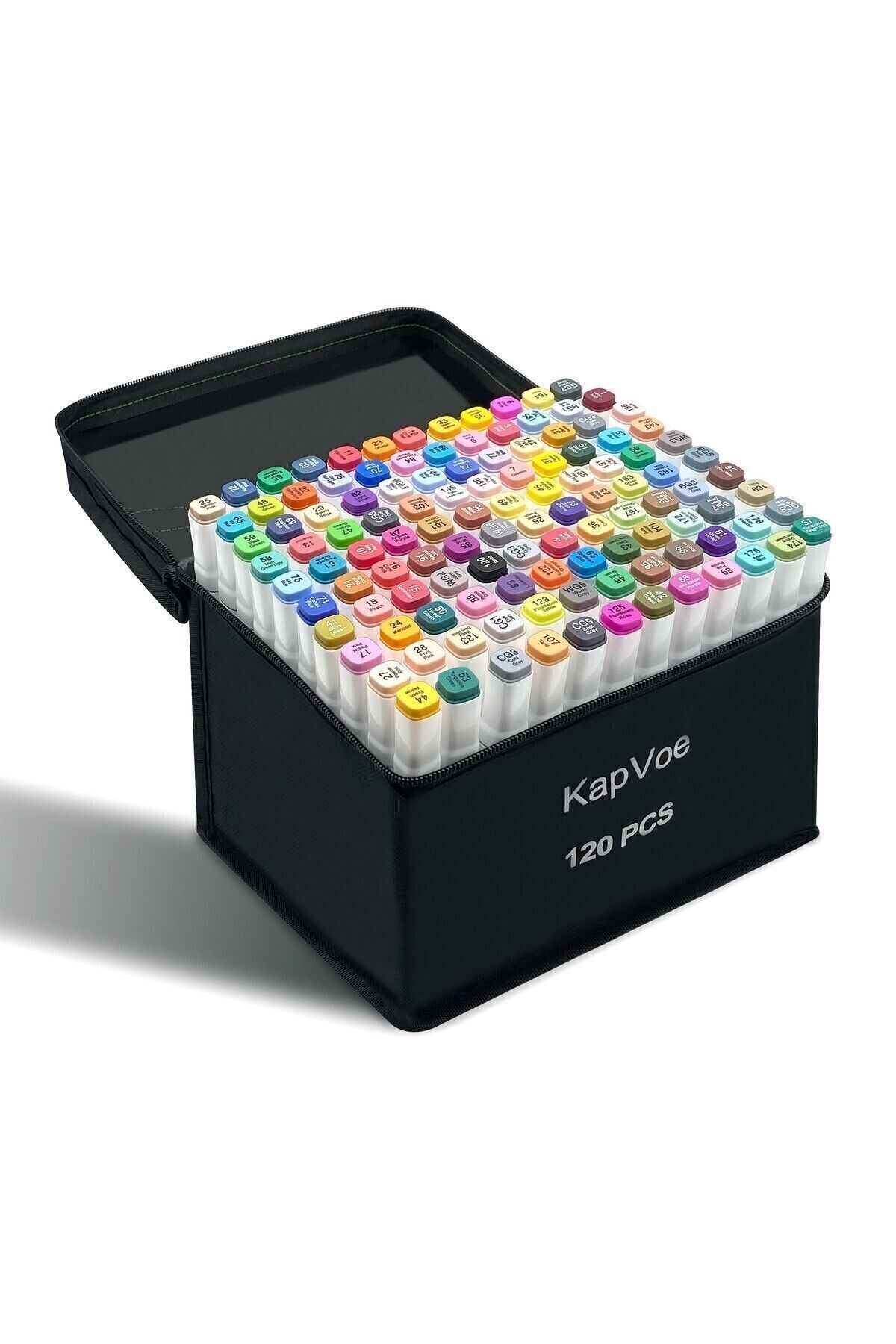 KAPVOE 120 Adet Çift Uçlu Touch Marker Art Tasarım Keçeli Kalem Boya ...