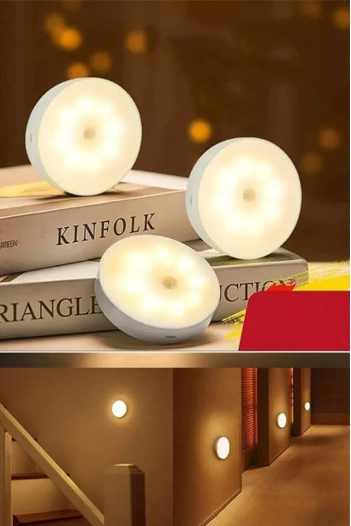 Tiffany Hareket Sensörlü 8 Ledli Usb Sarjli Beyaz Isik Led Isik On/auto ...