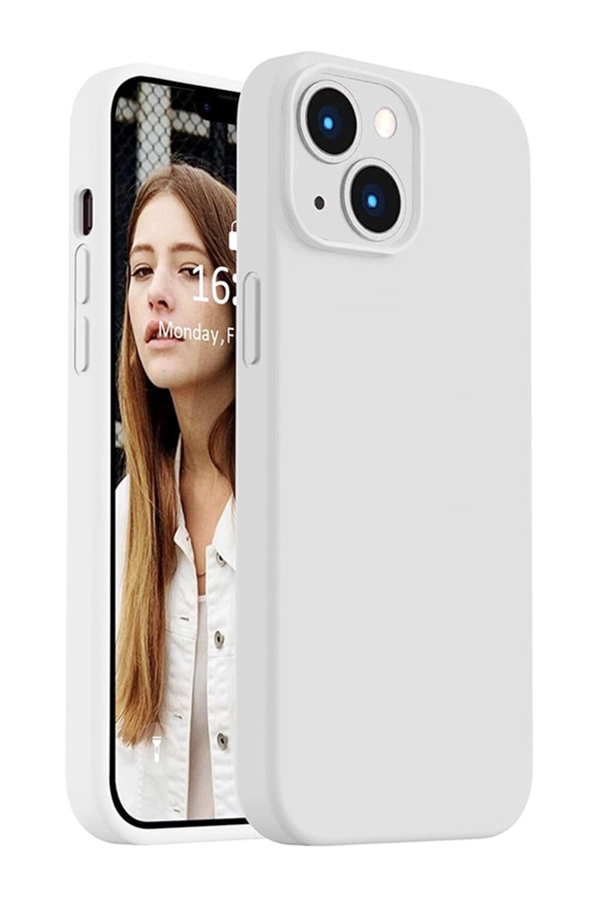 TrendCell Iphone 13/14 Uyumlu Içi Kadife Premium Lansman Silikon Kılıf ...