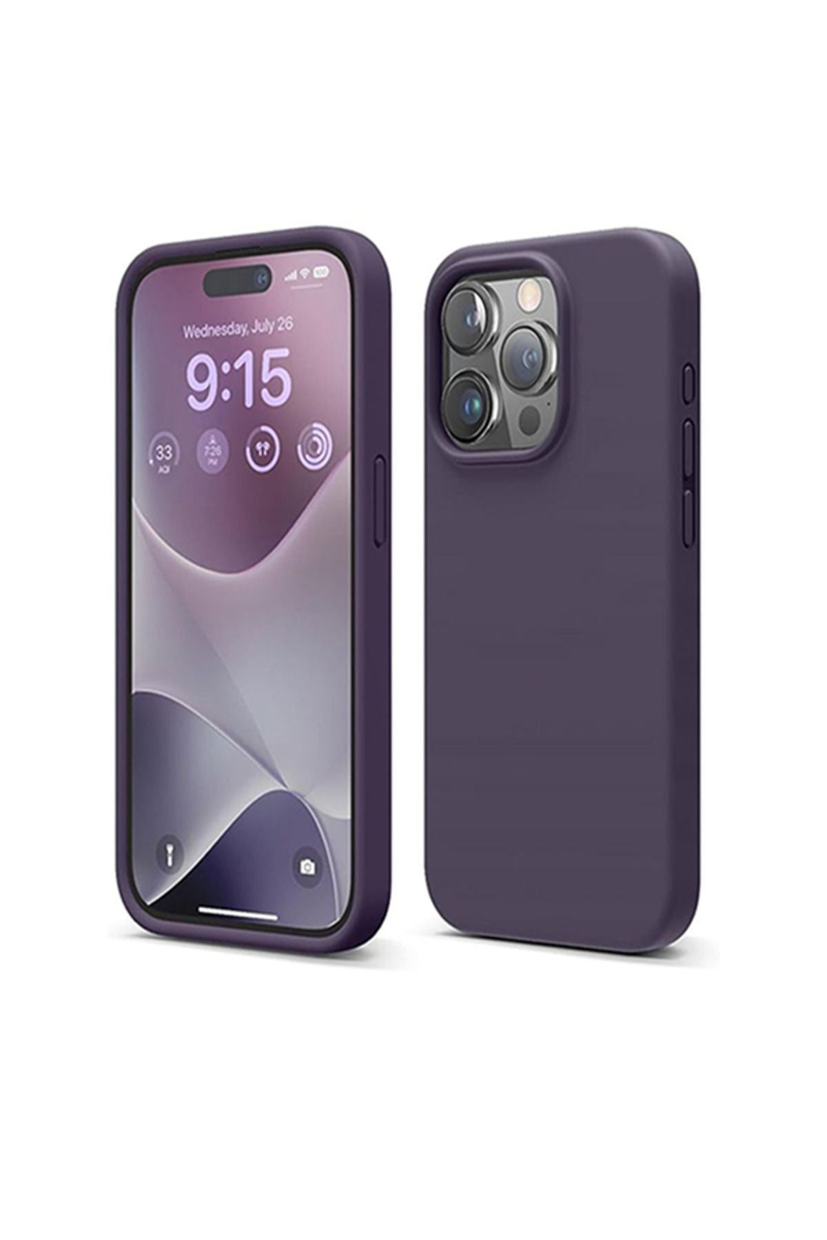 TrendCell Iphone 15 Pro Uyumlu Içi Kadife Premium Lansman Silikon Kılıf ...