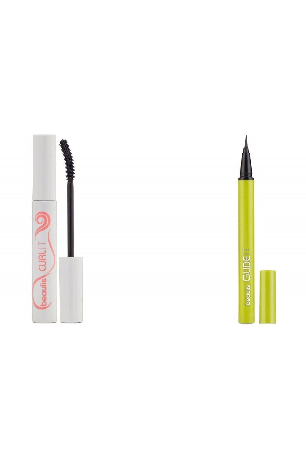 beaulis Curl It Maskara Hacimli ve Kıvrık Kirpikler + Glide It Eyeliner ...