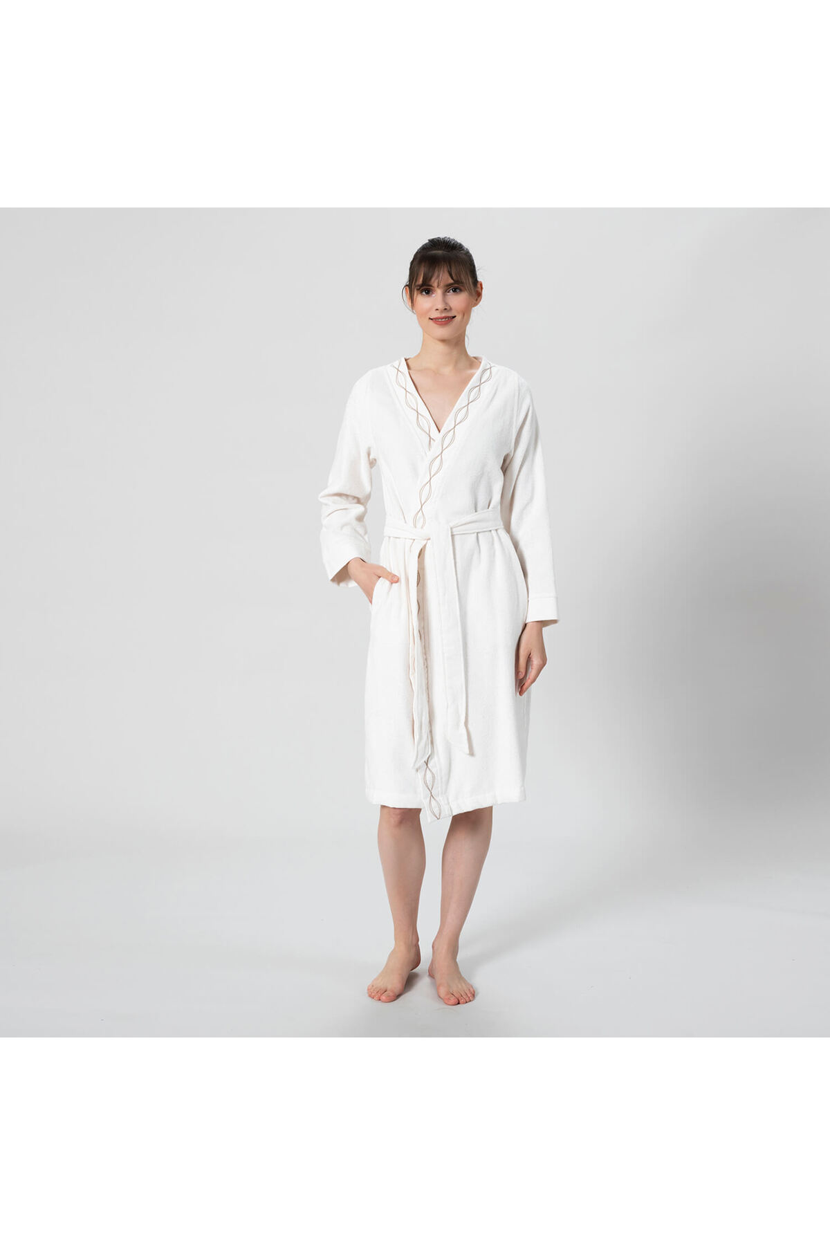 Chakra Harriet Kadın Bornoz Ekru - Fiyatı, Yorumları