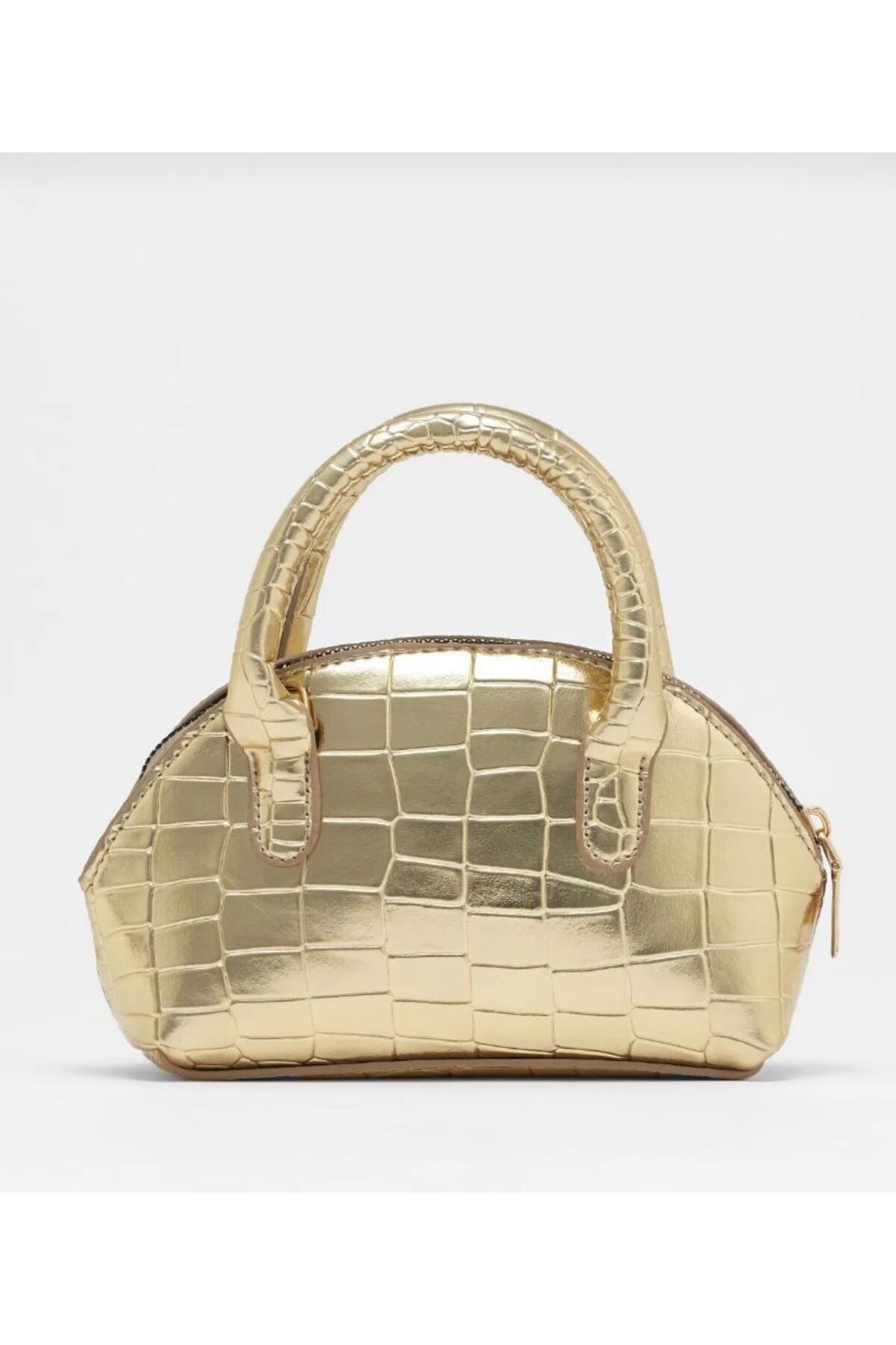 Mercan Stores Kadın Parlak Mini Kroko Desen Fermuaralı Kısa ve Uzun ...