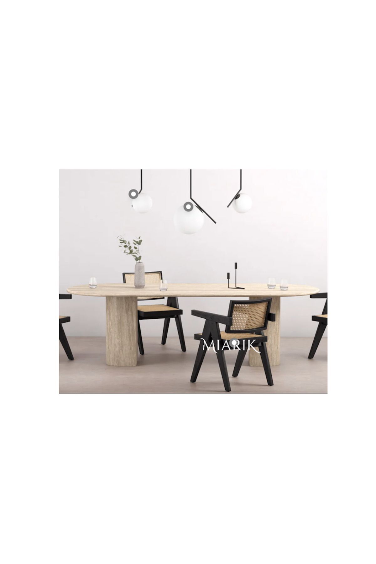 MIARIK DESIGN Delbin-traverten Yemek Masası Fiyatı, Yorumları - Trendyol
