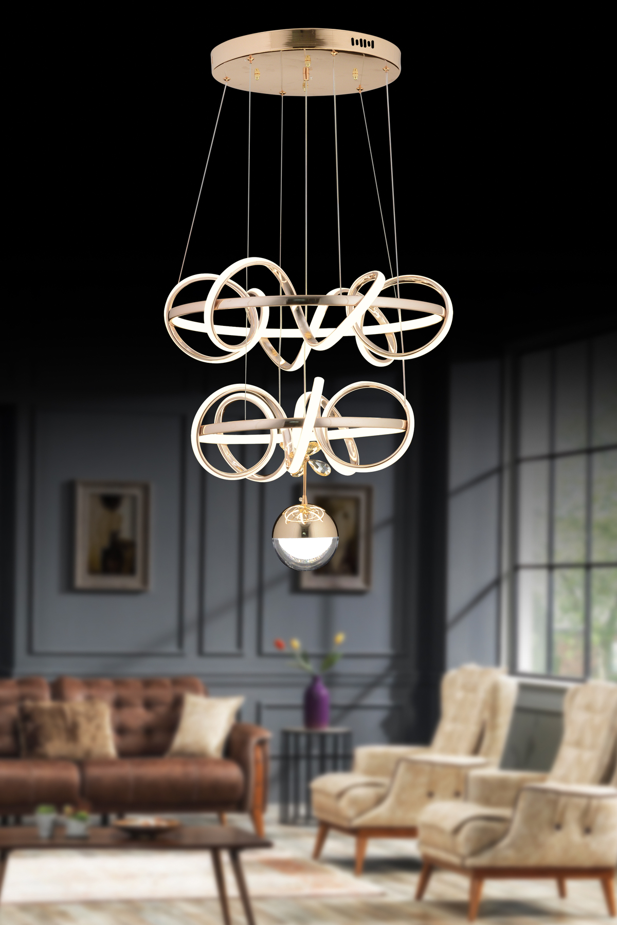 OSC HOME LED AVİZE MODERN KUZEY ÇİFT KATLI AVİZE Fiyatı, Yorumları ...