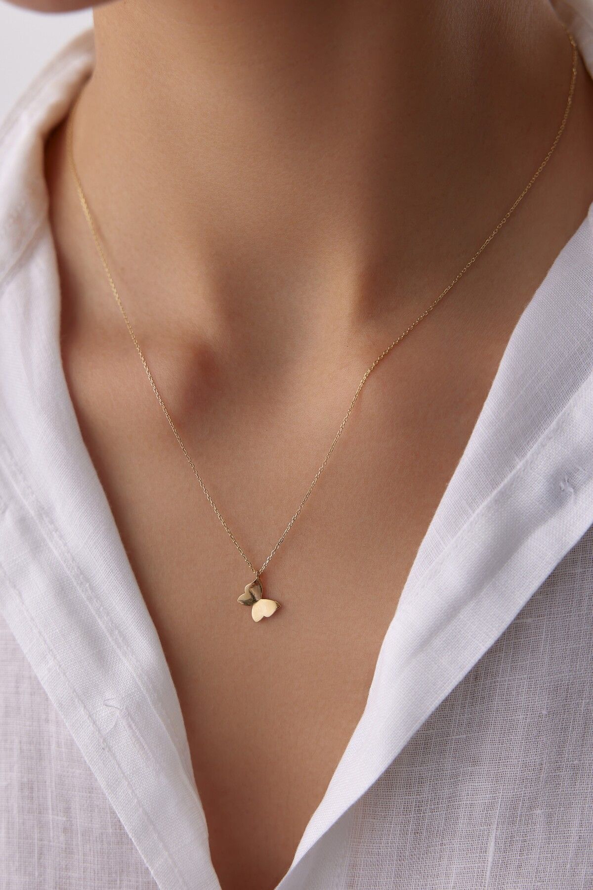 Yunka Jewelry 14 Ayar Altın Minimal Kelebek Kolye Fiyatı, Yorumları ...