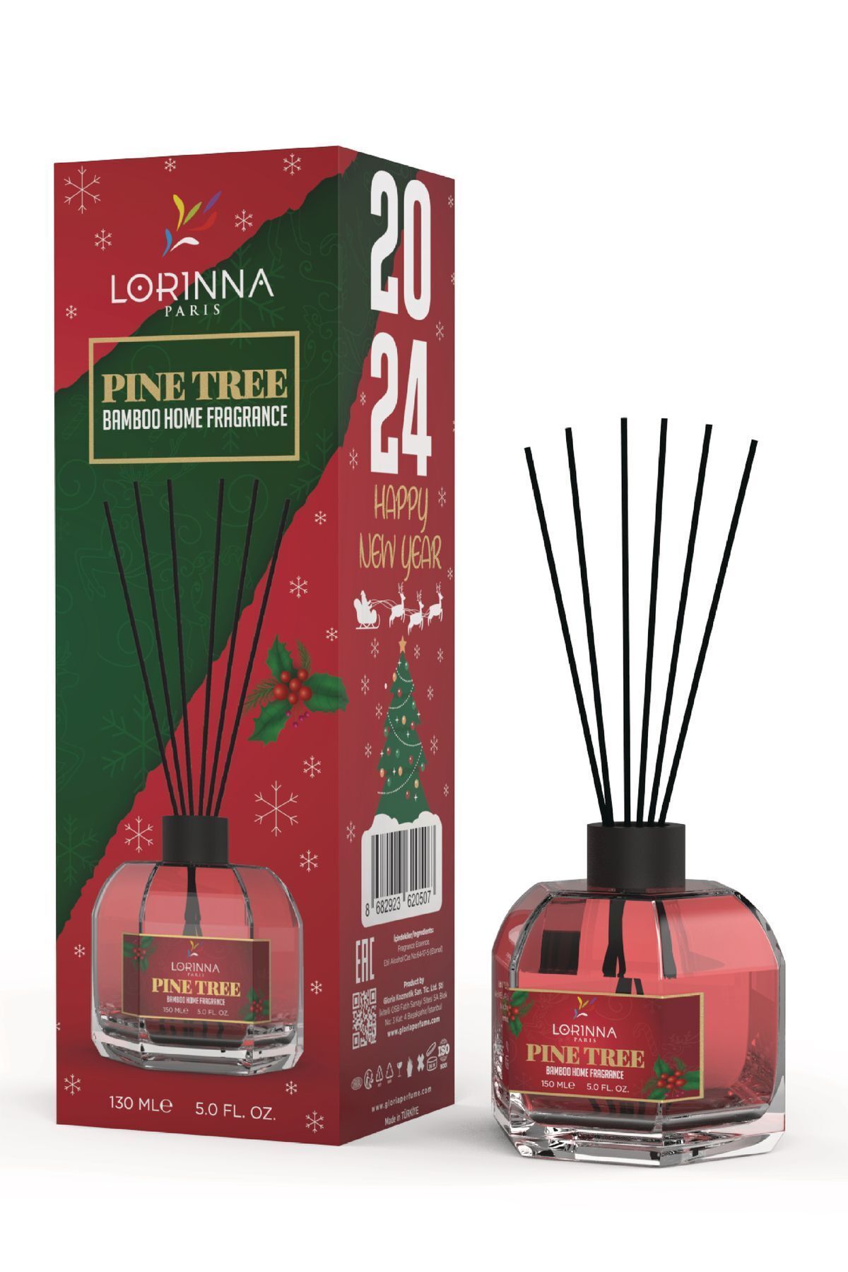 LORINNA PARIS Yılbaşı Çam Ağacı Bambu Çubuklu Oda Kokusu 130 ml ...