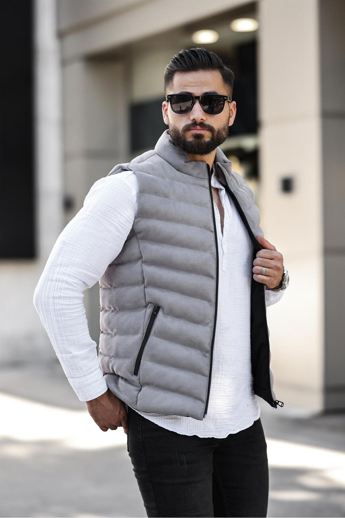 MODA FAVALLİ Yeni Sezon Erkek Şişme Süet Yelek Fiyatı, Yorumları - Trendyol