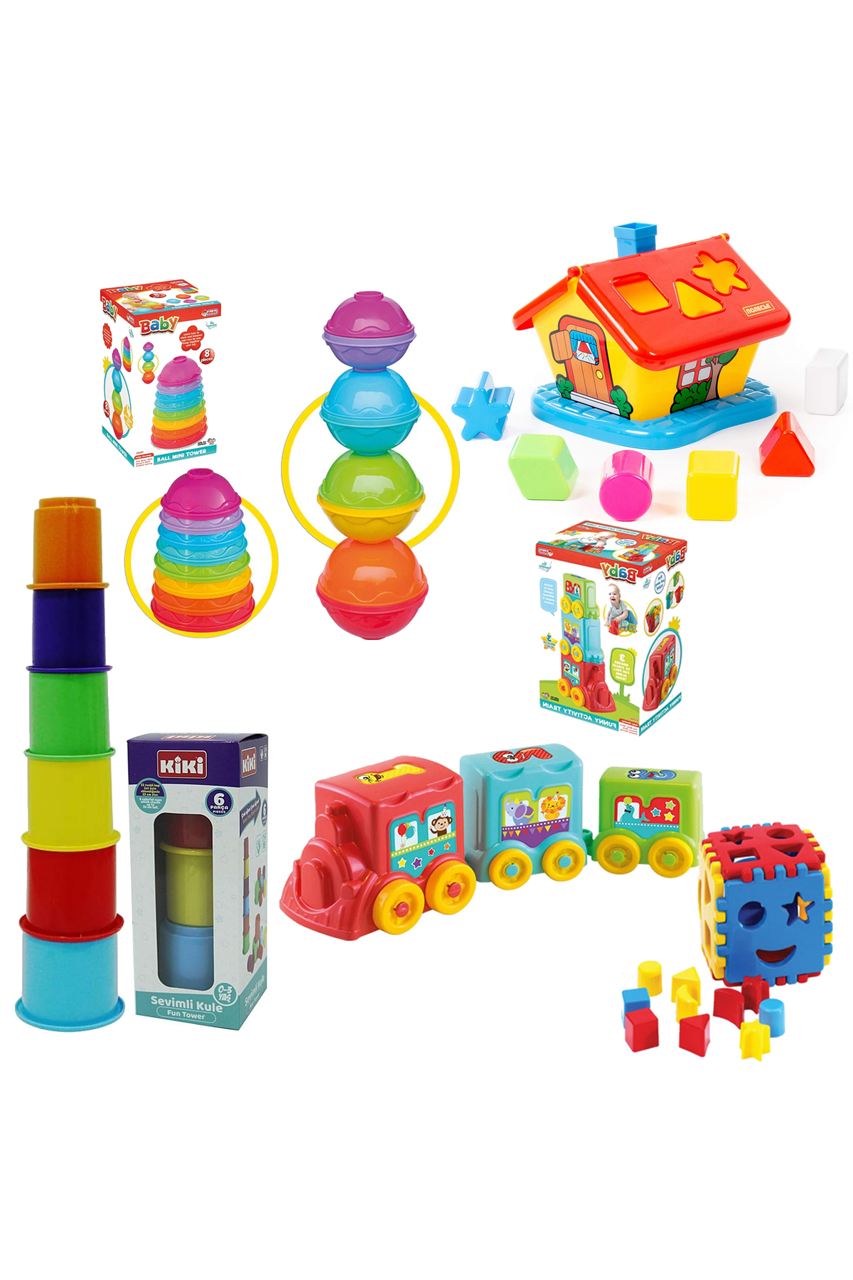 Rasli Eğlenceli Aktivite Treni Bahçeli Ev Eğitici Bultak Toplu Mini ...