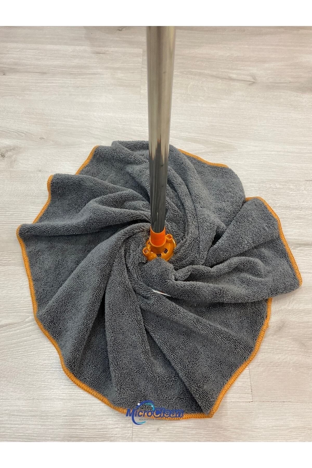 Fine Clean 3'lü Mop Sap Set( 2 1 ) Gri Mega Boy Lüks Kalite Mikrofiber ...