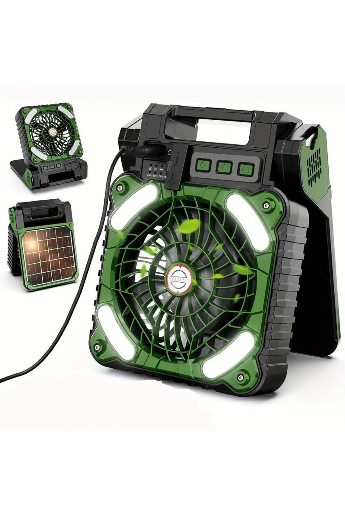 Duego Solar Mini Fan Soğutucu Vantilatör Katlanabilir Şarj Edilebilir ...