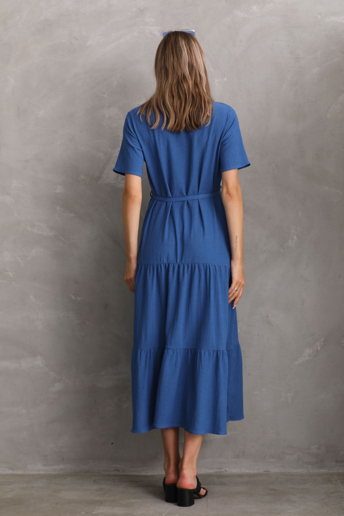 Miss Dünya Lissa Önden Düğmeli Gömlek Yaka Kısa Kol Hamile ve Lohusa ...