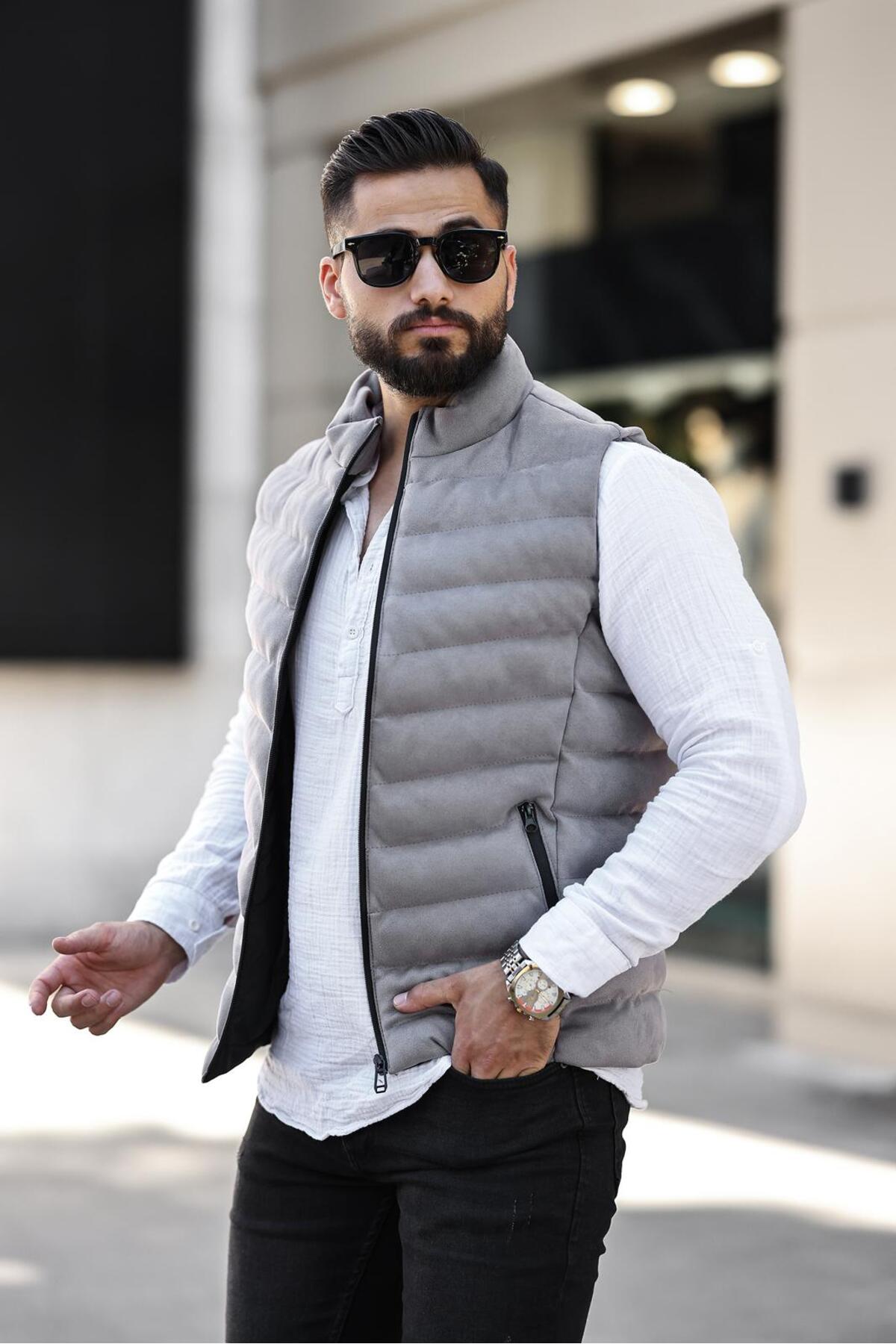 MODA FAVALLİ Yeni Sezon Erkek Şişme Süet Yelek Fiyatı, Yorumları - Trendyol