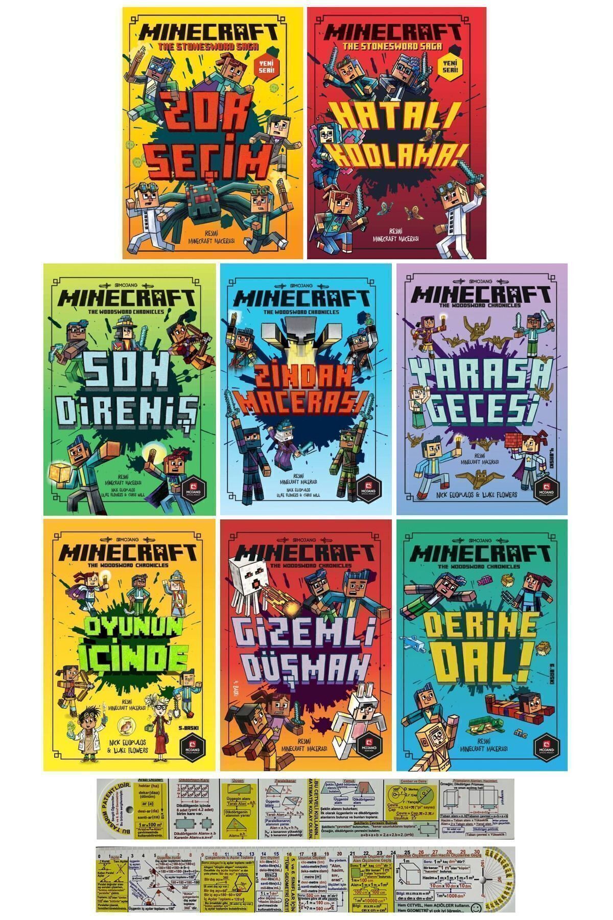 XLibris Minecraft 8 Kitap Roman Seti / Zor Seçim+Hatalı Kodlama+Son ...