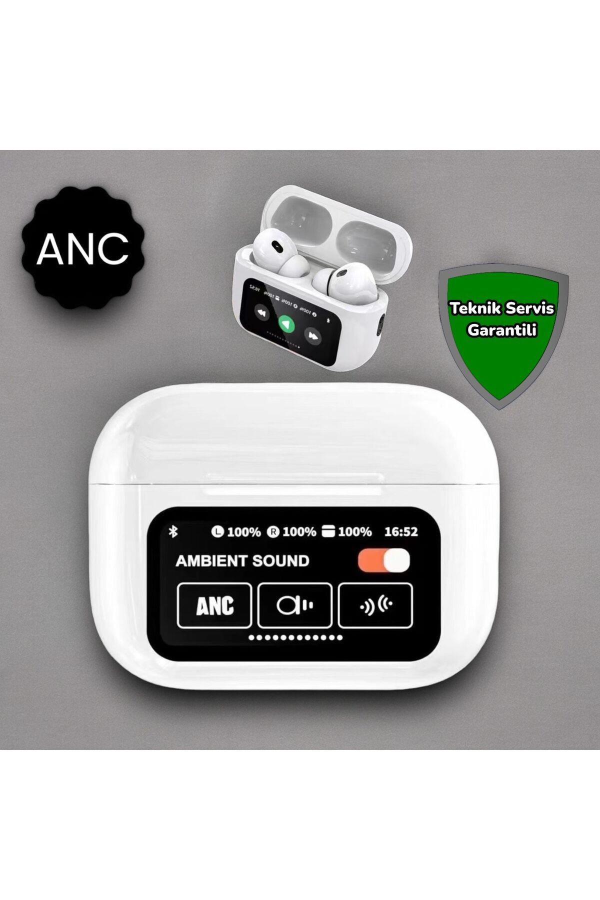 UCUZTEKNO Air Pro 2 ANC Dijital Göstergeli Bluetooth Kulaklık Kablosuz ...