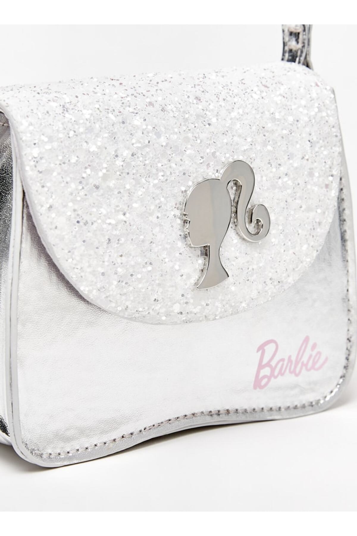 Barbie Embellished Crossbody Bag with Button Closure - Trendyol
