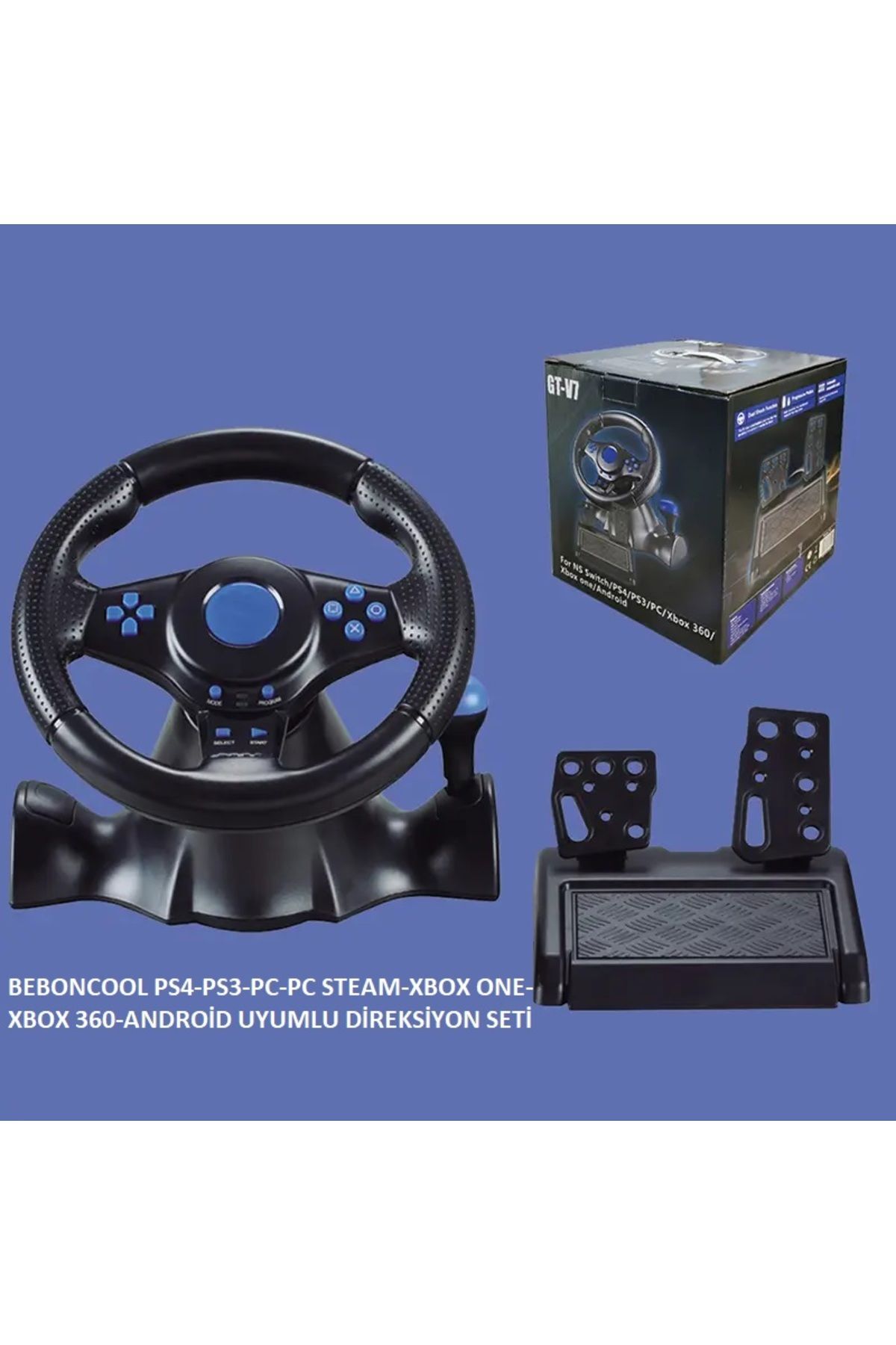 beboncool V7 Pc-steam-ps4-ps3-switch Uyumlu 180 Derece Dönerli Direksiyon Set - Fiyatı, Yorumları