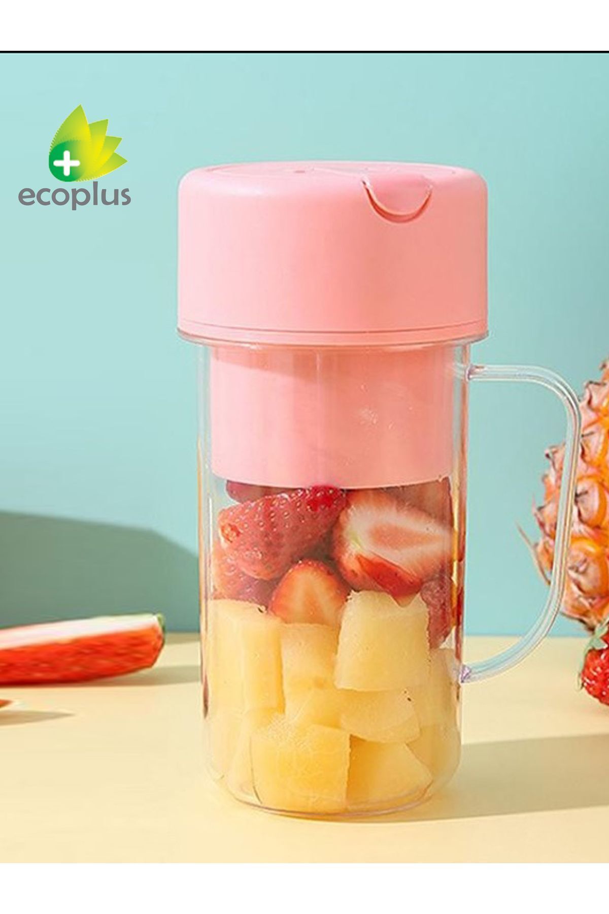 ecoplus Kişisel Bardaklı Pipetli Blender: Sarjlı Taşınabilir Blenderı ...
