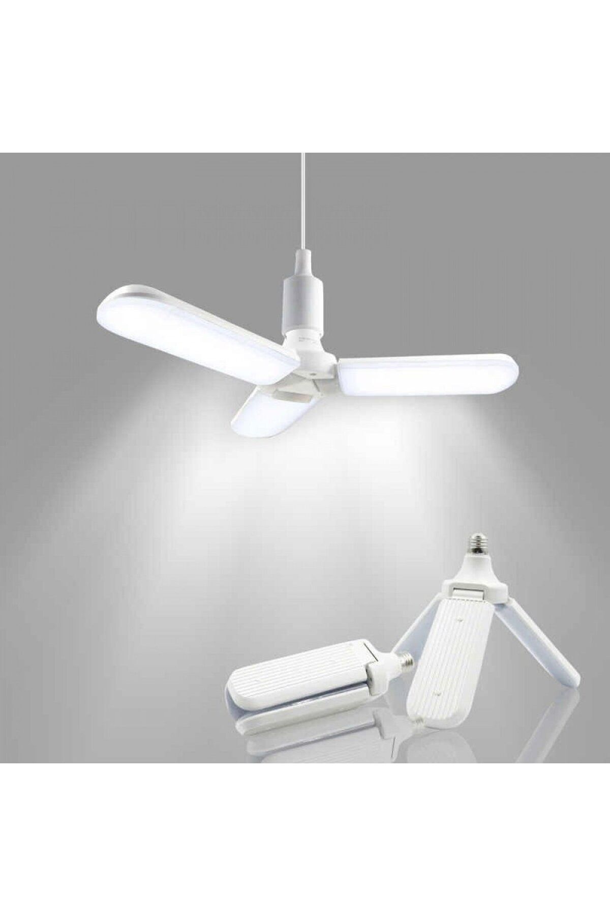 ÇOKAN 3 Kanatlı Pervane Led Ampul 45 Watt Beyaz Işık Aydınlatma Lambası ...