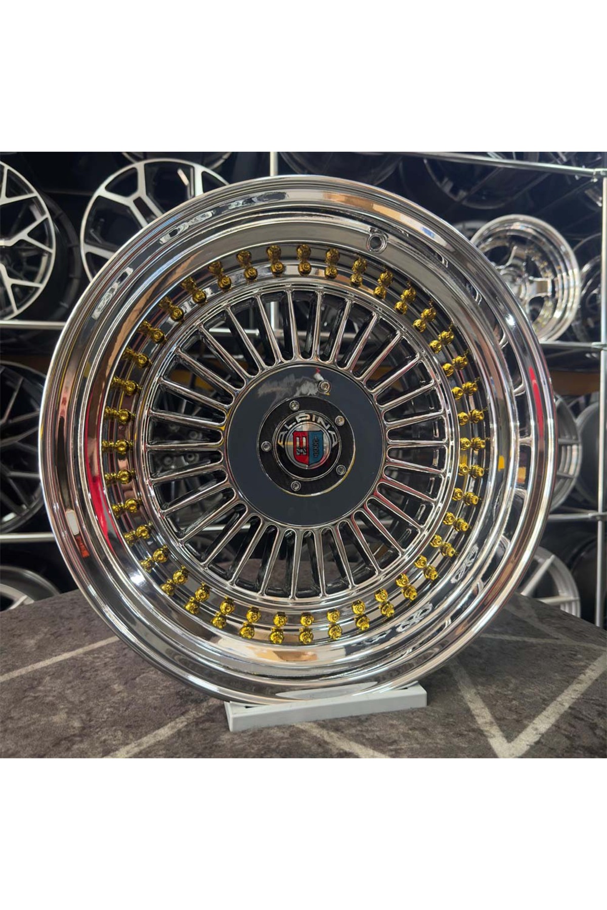 jantburada 16" (inç) 4x100 ALPİNA KROM 9-10 OFSET Krom Jant Modeli 4 ...