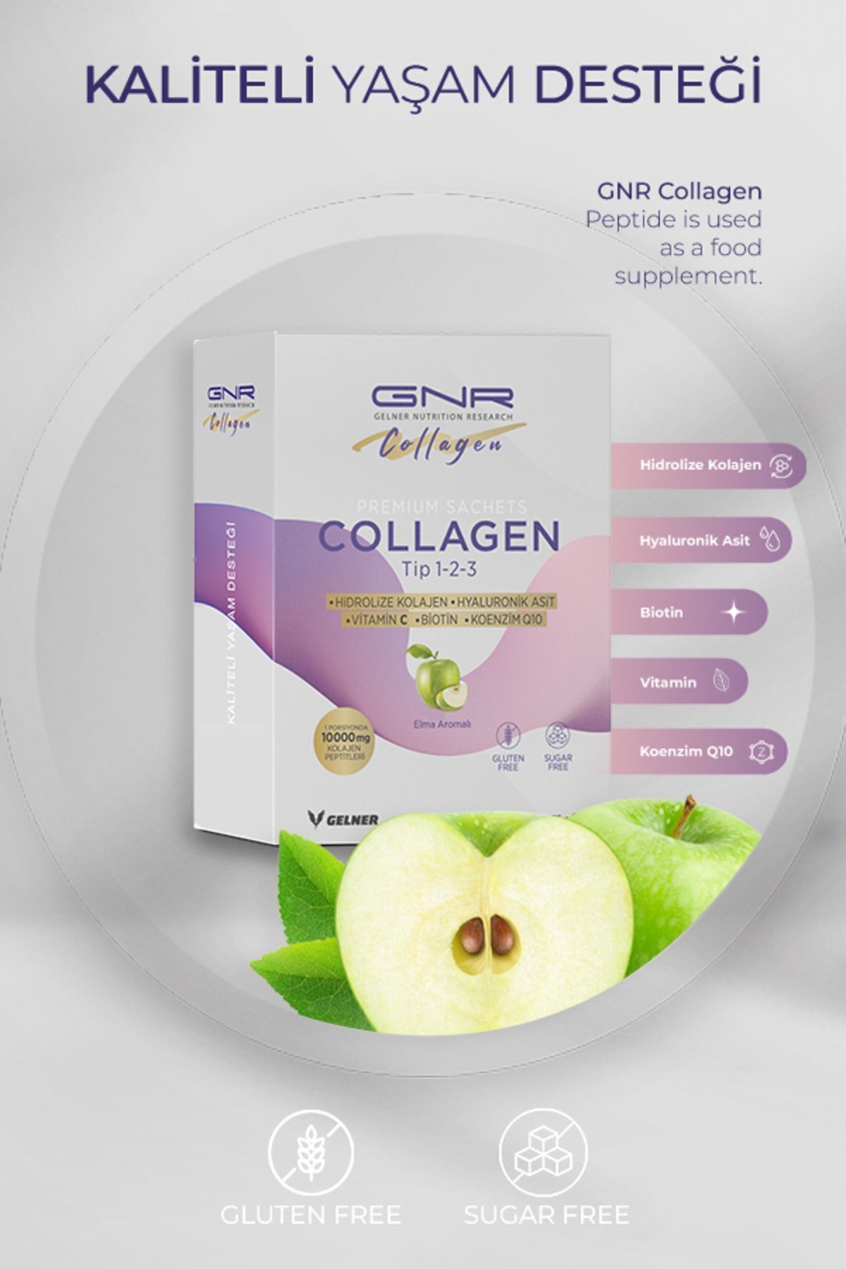 GNR GELNER NUTRITION RESEARCH Gnr Collagen - Premıum Sachets Tip 1-2-3 ...