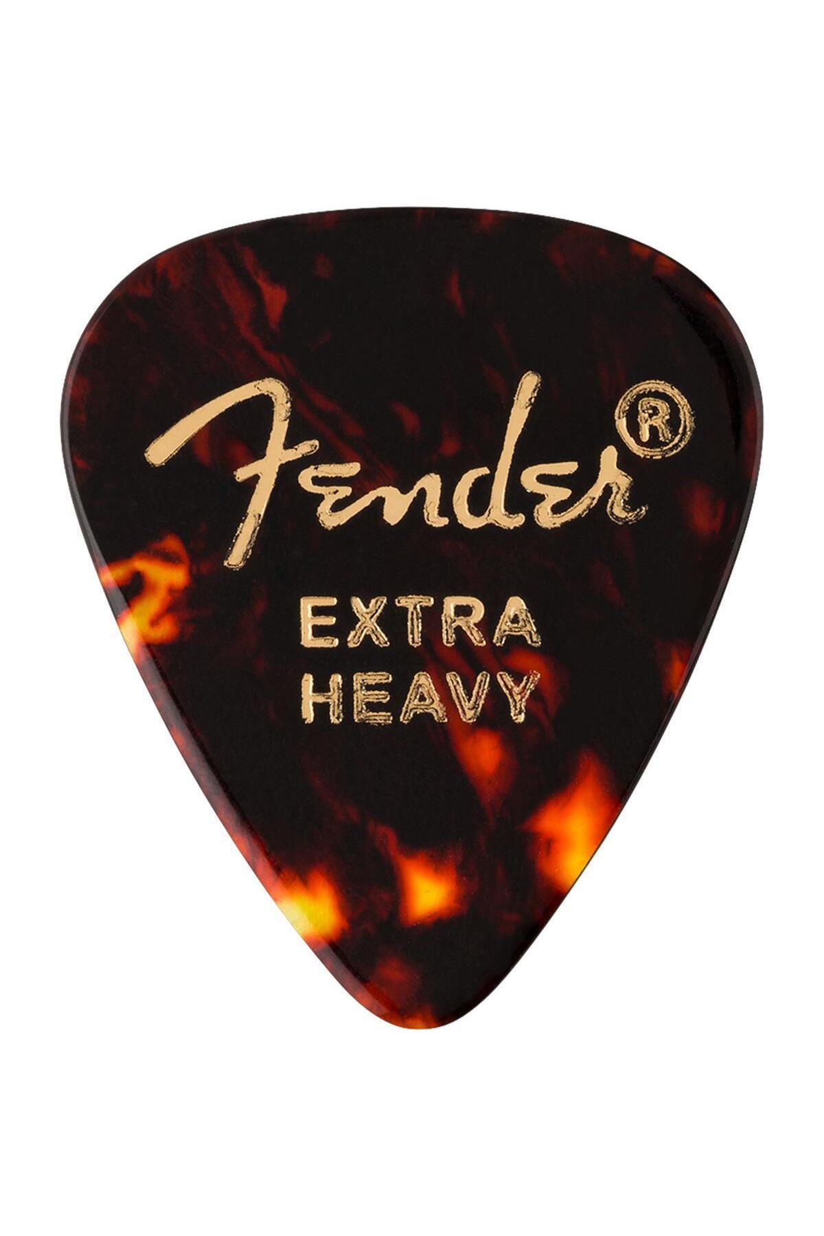 FENDER 351 Extra Heavy 1 Adet Gitar Penası Shape Premium Pick Tortoise ...