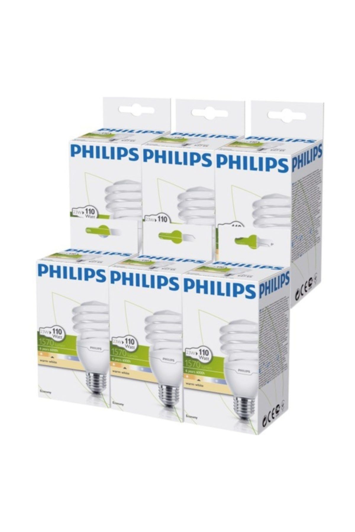 Philips Phılıps Tasarruflu Ampul 23w E27 Duy Sarı Işık (6'lı Paket ...
