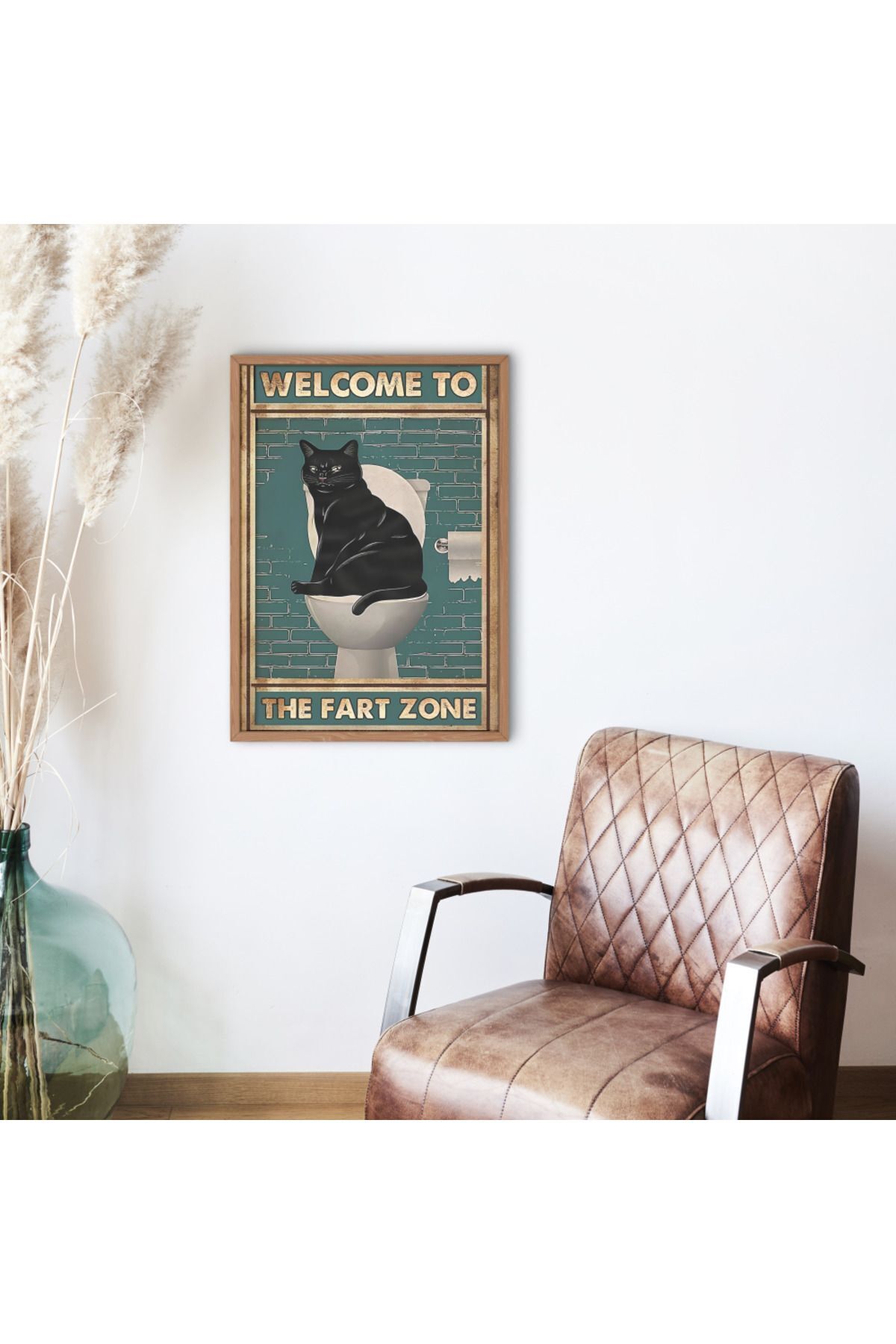 Arthopia Welcome The Fart Zone Kedi Tuvaleti Banyo Çerçevesiz Yüksek ...