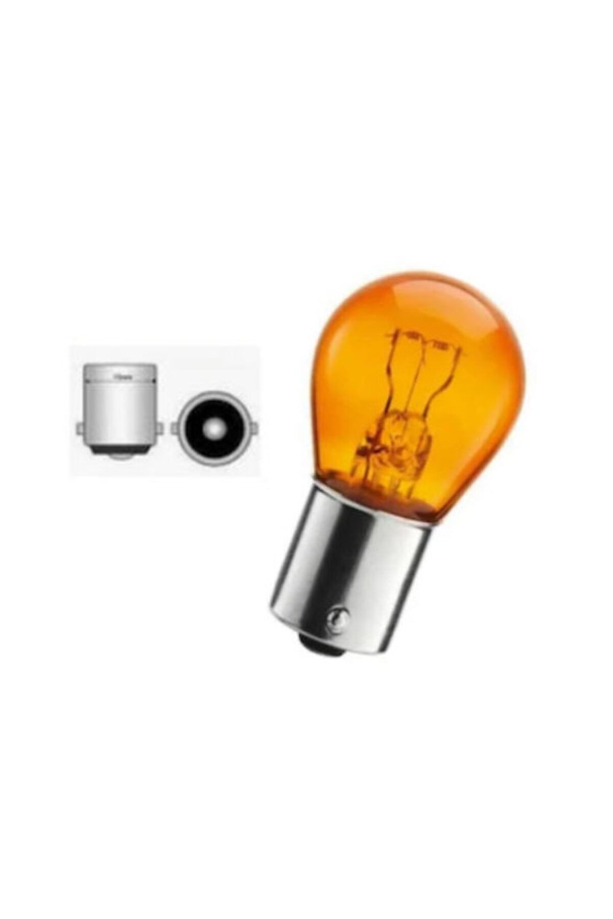 ZEMBİL 12v P21w 93 Tek Duy Düz Tırnak Ampul Ba15s Turuncu (2 Adet ...