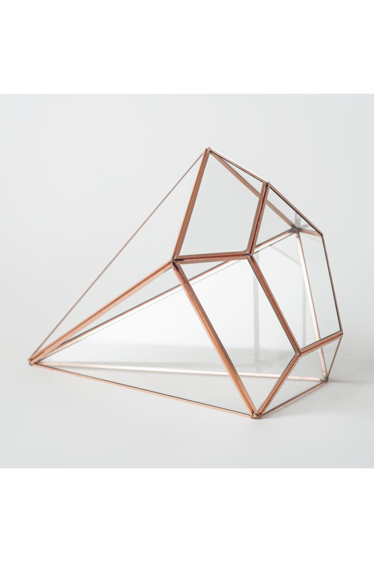 El Crea Designs 26x21x21cm Bakır Rose Gold Çikolata Kutusu Geometrik ...