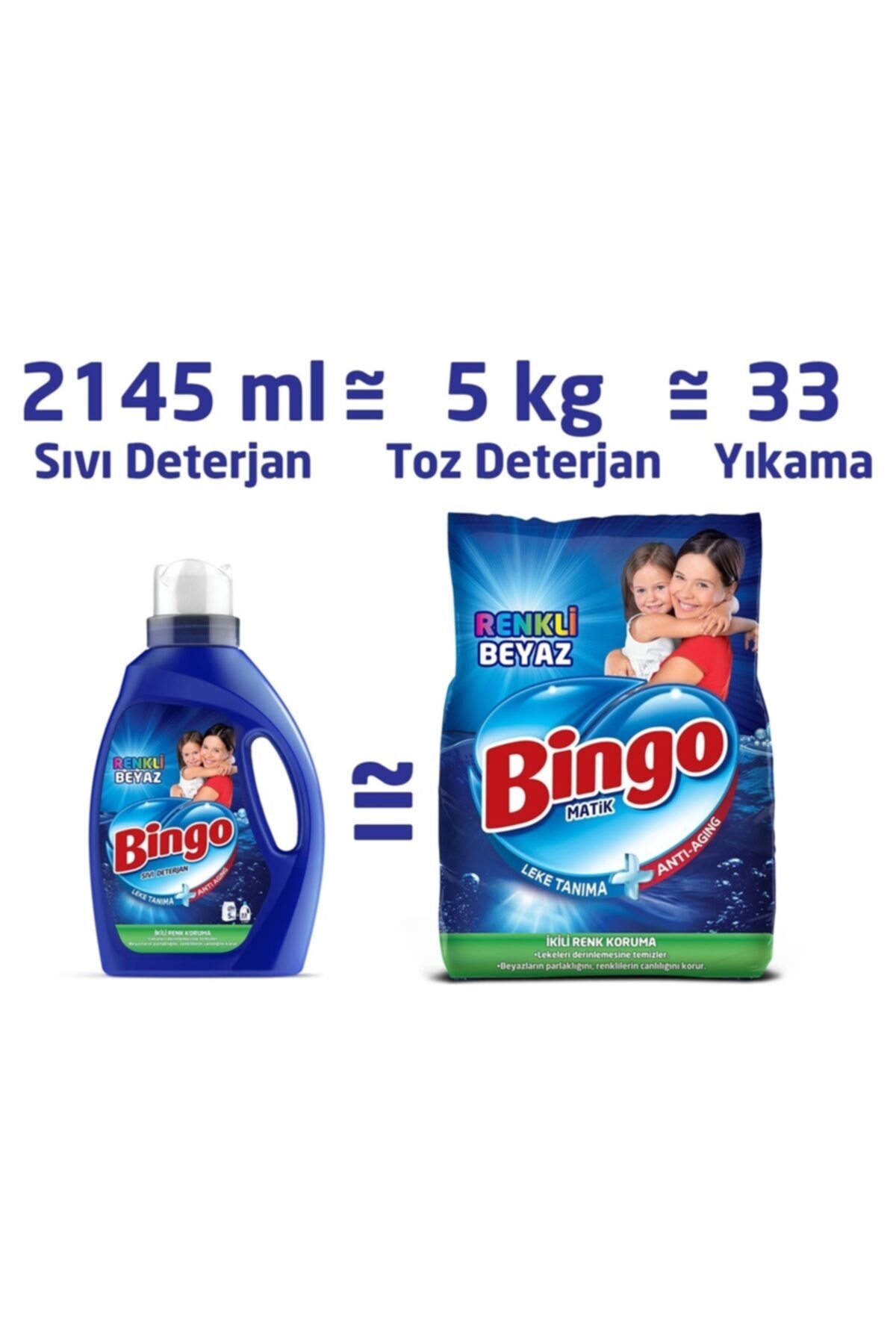 Bingo Renkli Beyaz Sıvı Deterjan 2145 ml 33 X 4:132 Yıkama Fiyatı ...