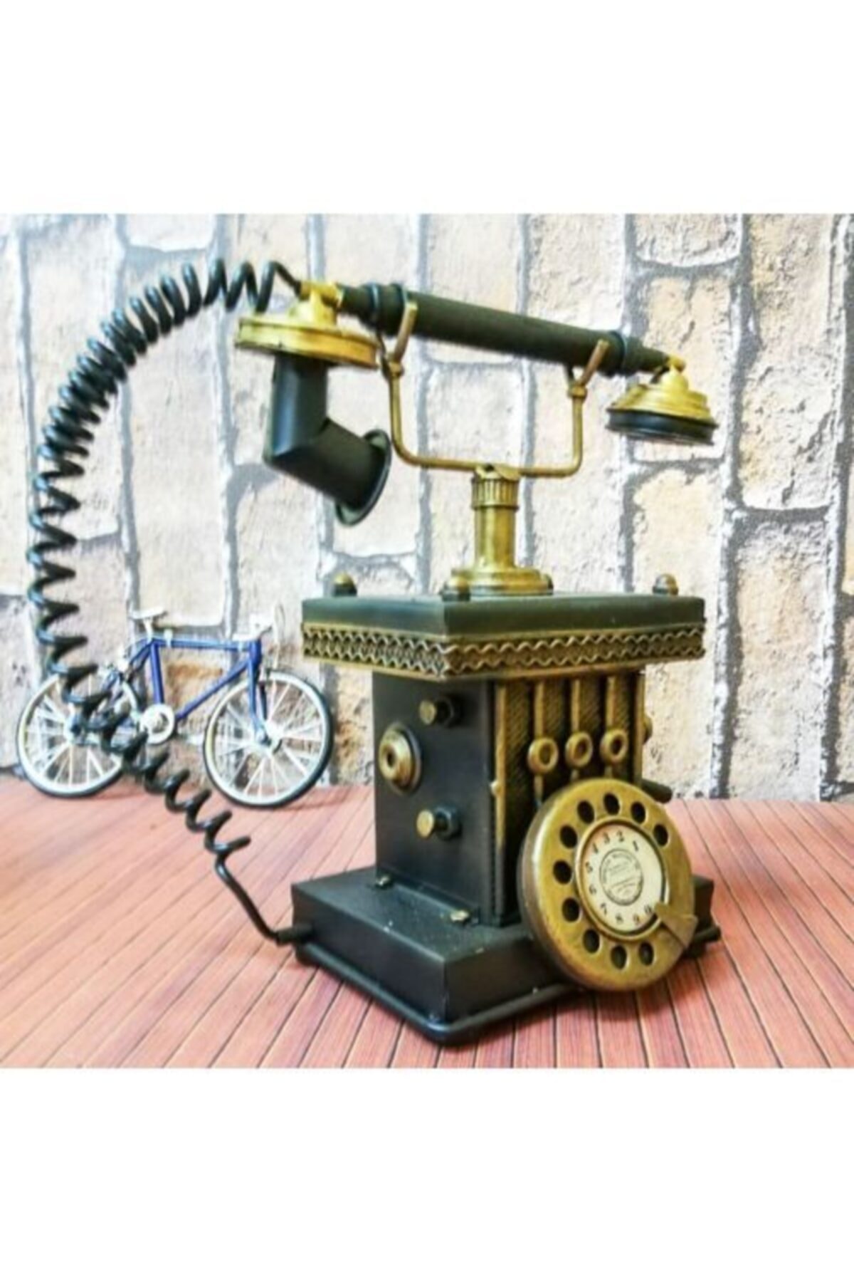 Genel Markalar El Yapımı Nostaljik Dekoratif Metal Eski Telefon Kumbara ...