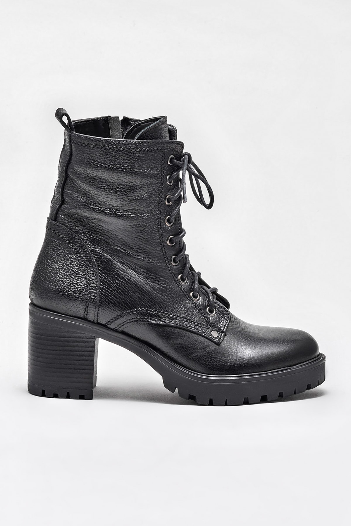 Elle Shoes SHEONA Hakiki Deri Siyah Kadın Bot