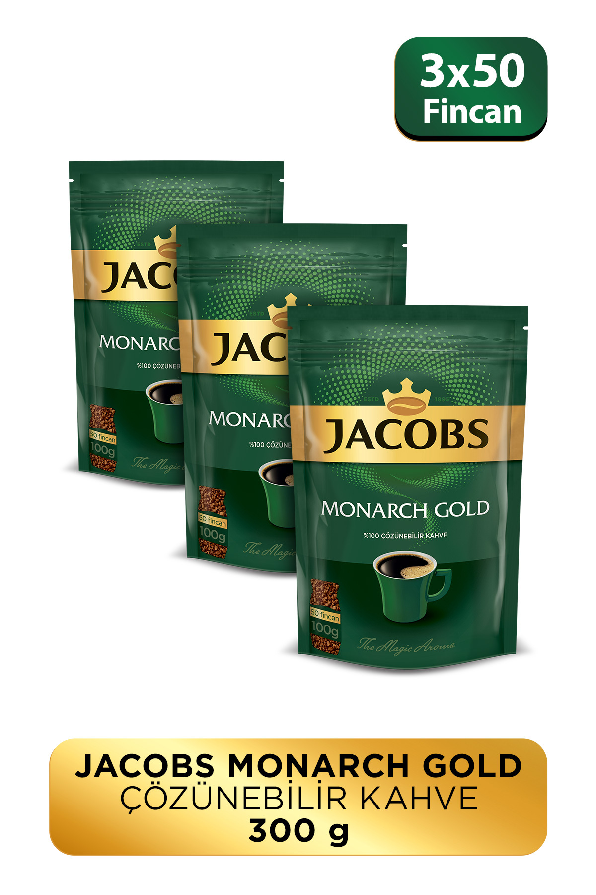 Jacobs Monarch Gold Granül Kahve 100 gram X 3 Paket Fiyatı, Yorumları - Trendyol