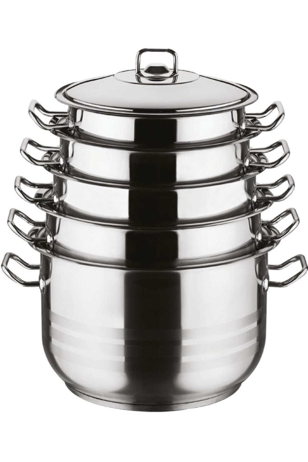 ALBETTO Arian Steel 5-Piece Jumbo Pot Set 24/26/28/30/32cm- Trendyol