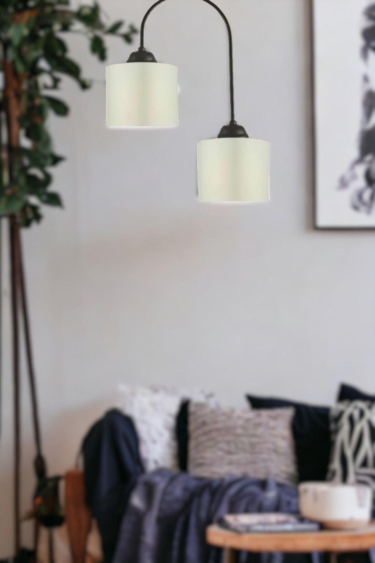 Fer Avize Janin Modern Dekoratif Siyah Renk Plof Salon - Mutfak - Yatak ...