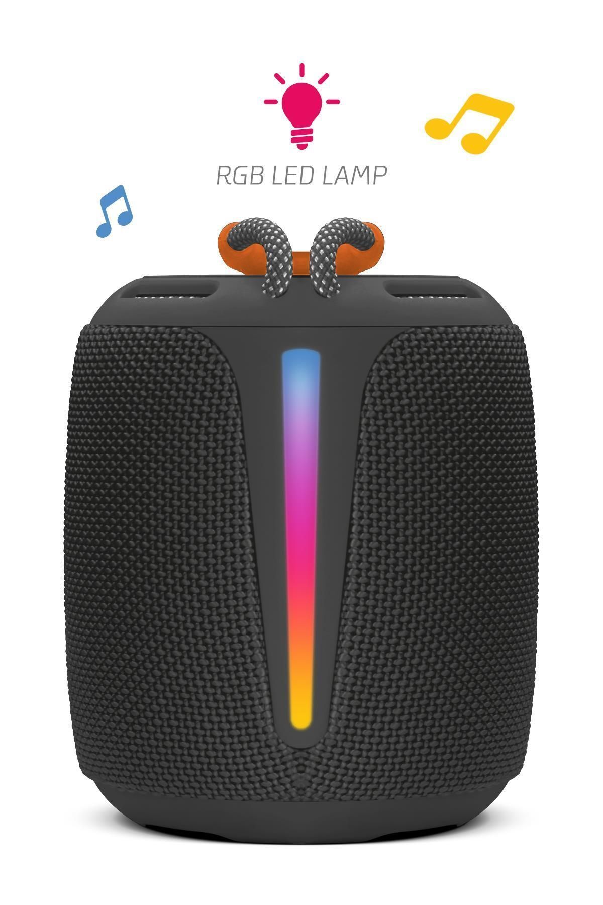 Powerway Bold Siyah Taşınabilir Ses Bombası Kablosuz Bluetooth Hoparlör ...