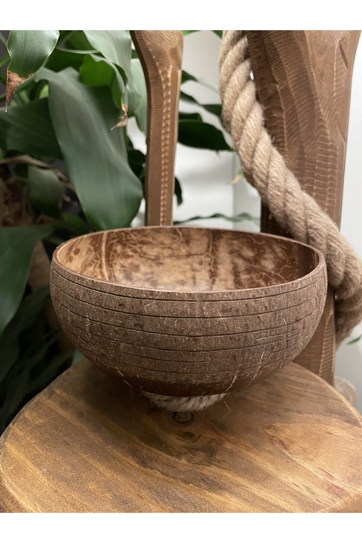 Coconut Products 2'li Set Jumbo Carved Design Hindistan Cevizi Kase ...