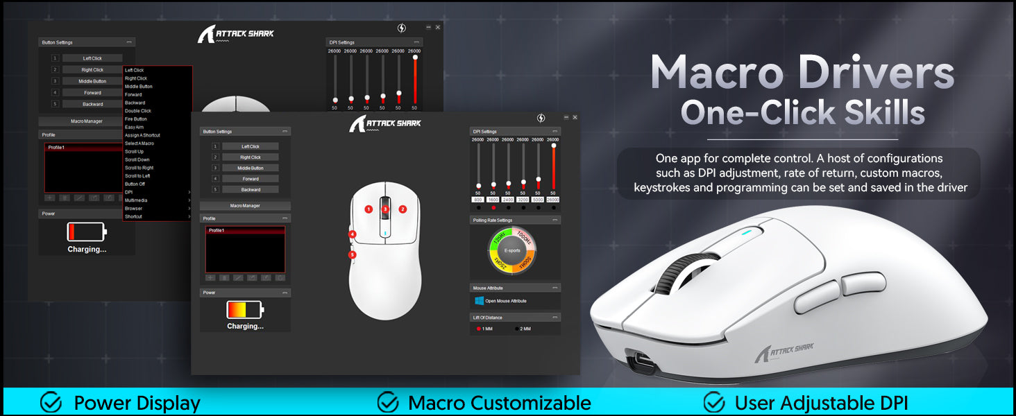 Attack Shark X3 Pro Superlıght 4000/8000 Hertz Kablosuz Oyuncu Mouse ...