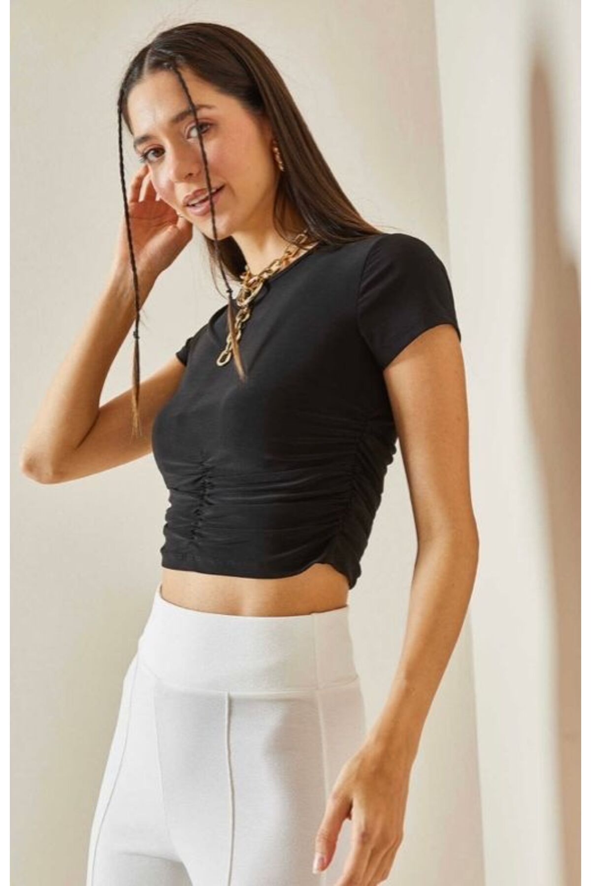 Bartu Fashion Kadın Büzgülü Sandy Bluz Kolsuz Fiyatı, Yorumları - Trendyol